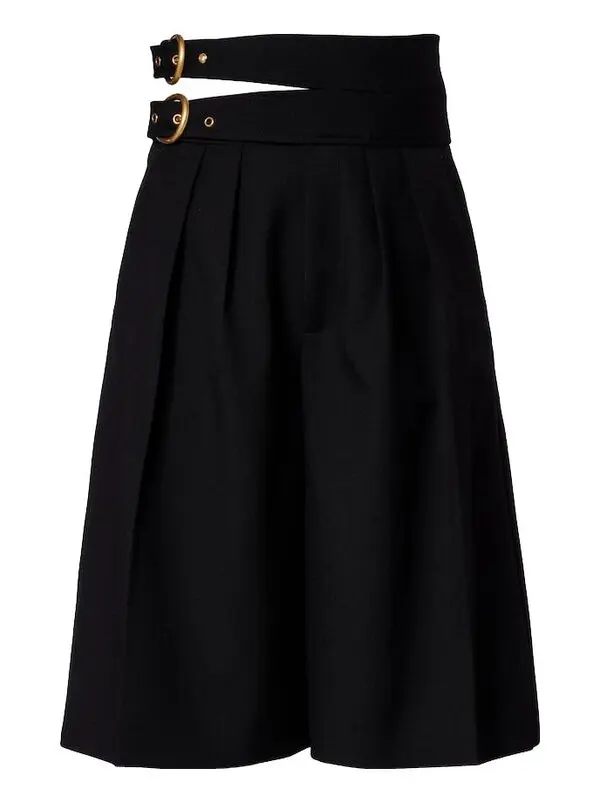 Chloé Virgin Wool Shorts - Black