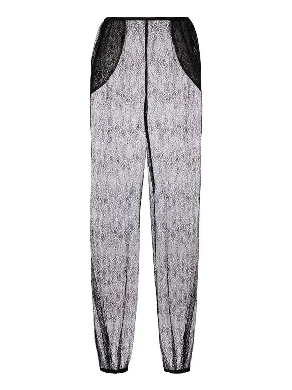 THE FRANKIE SHOP Orissa Sheer Wide-leg Pants - Black
