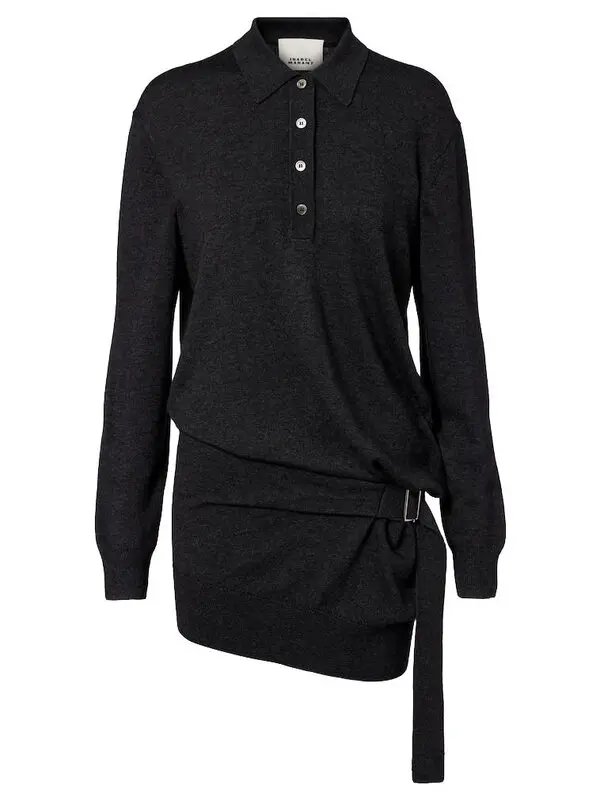 Isabel Marant Étoile Belted Polo Dress - Grey