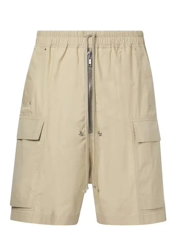 Rick Owens Cotton Cargo Shorts - Beige