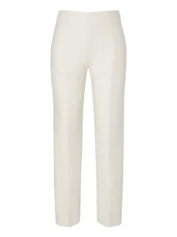 TOTEME Slim Fit Wool-silk Trousers - White