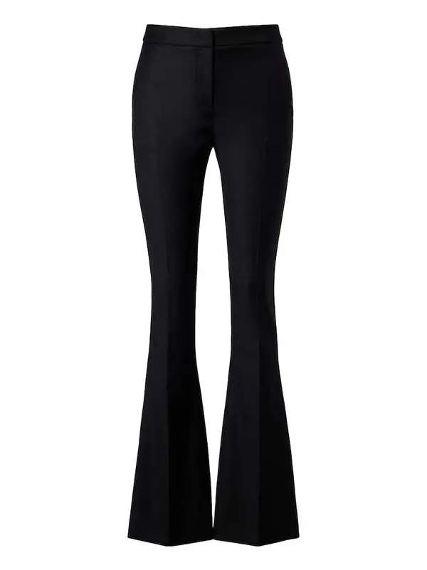 Blumarine Pleated Flared Pants - Black
