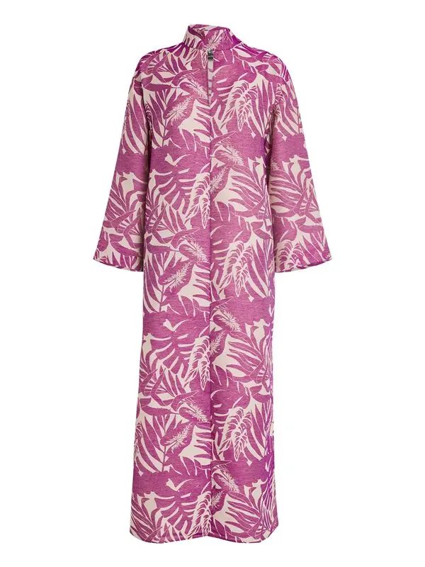 TALLER MARMO Flamingo Open-collar Kaftan - Purple