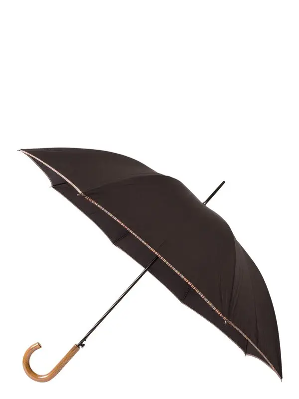 Paul Smith Border Walker Umbrella With Wooden Handle - Multicolour