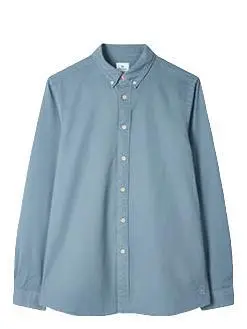 Paul Smith Powder Cotton-twill Button-down Shirt - Blue