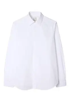 Paul Smith Slim-fit Cotton-poplin Fly-front Shirt - White