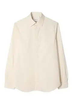 Paul Smith Slim-fit Ivory Cotton-poplin Fly-front Shirt - White