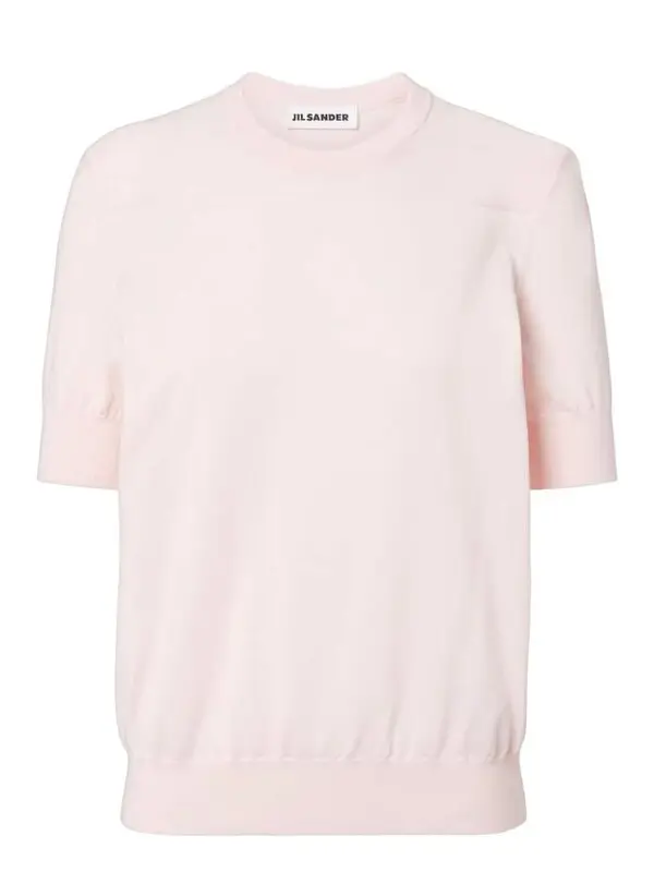JIL SANDER Cotton Crewneck Sweater - Pink