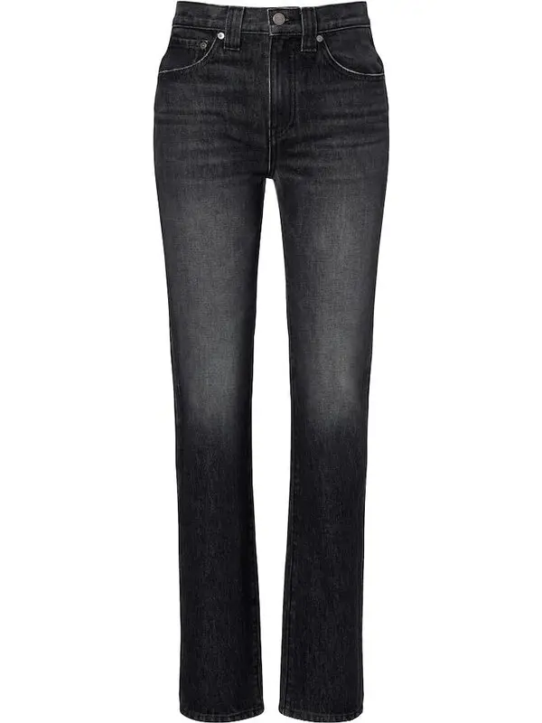 Khaite Farley Mid-rise Slim Jeans - Black