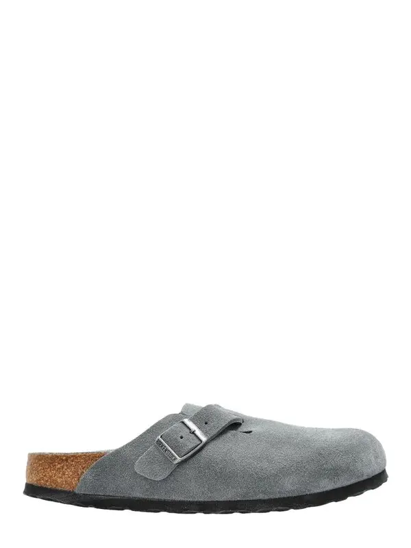 BIRKENSTOCK Boston Suede Slippers - Grey