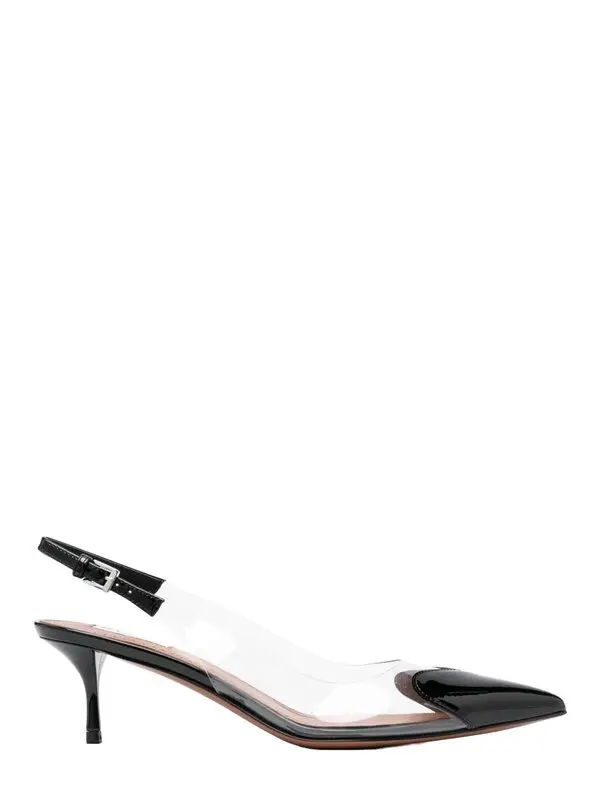 Alaïa Le Coeur Patent Leather Slingback Pumps - Black
