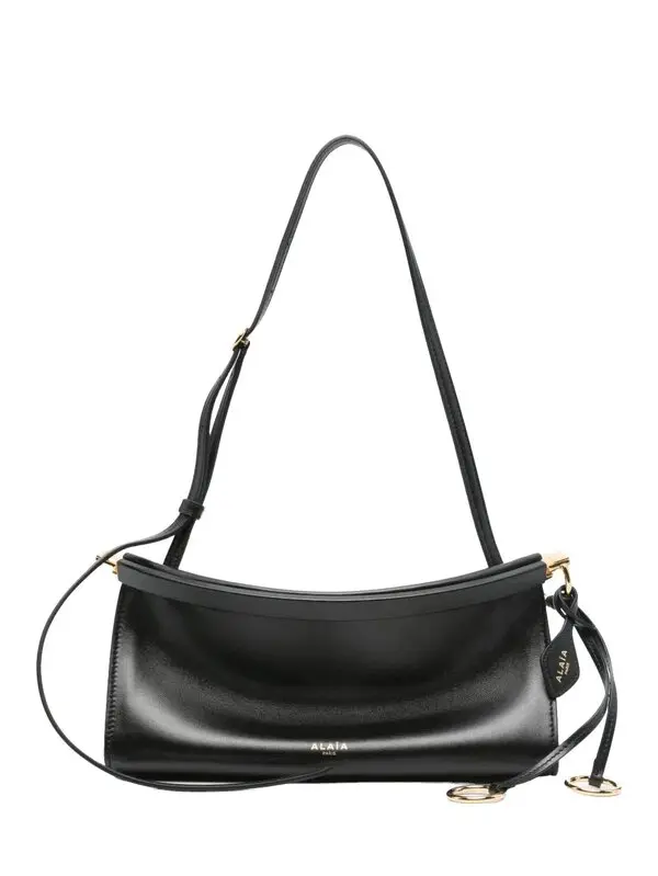 Alaïa Le Click East West Small Leather Shoulder Bag - Black