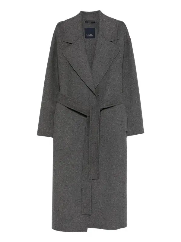 Max Mara Wool Long Coat - Grey