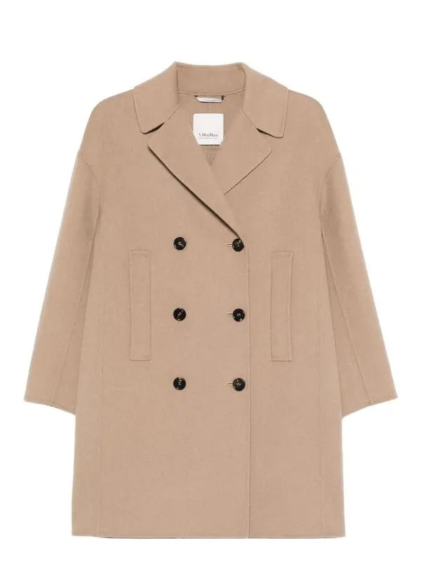 Max Mara Wool Double-breasted Coat - Brown