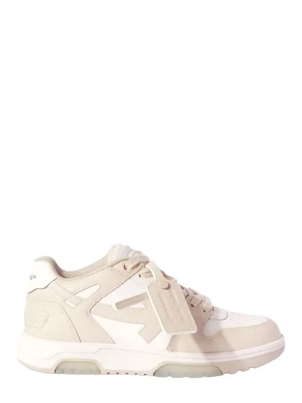 Off White Out Of Office Leather Sneakers - Beige