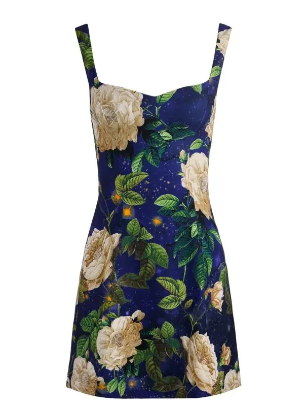 Alice + Olivia Printed Mini Dress - Blue