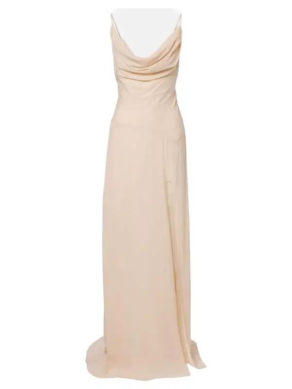 Blumarine Georgette Maxi Dress - Pink