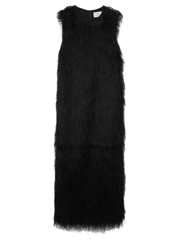 Loulou De Saison Tiwa Fringed Cotton-voile Maxi Dress - Black