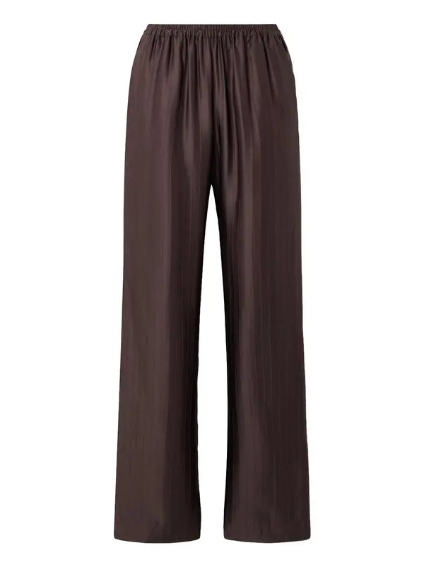 Loulou De Saison Kadala Paneled Straight-leg Pants - Brown