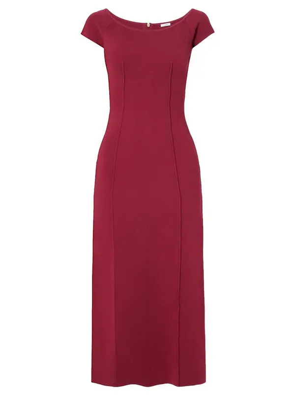 JOSEPH Foin Stretch-knit Midi Dress - Red