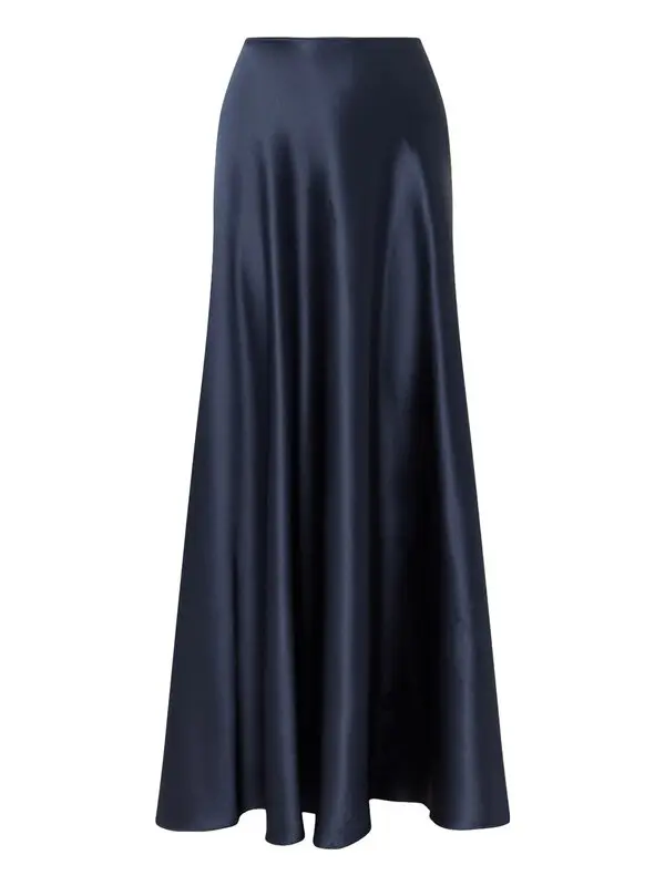 HEIRLOME Antonia Silk-satin Maxi Skirt - Blue
