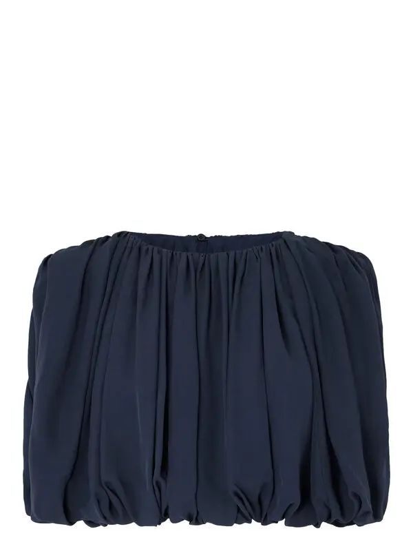 HEIRLOME Penelope Pleated Silk-crepe Top - Blue