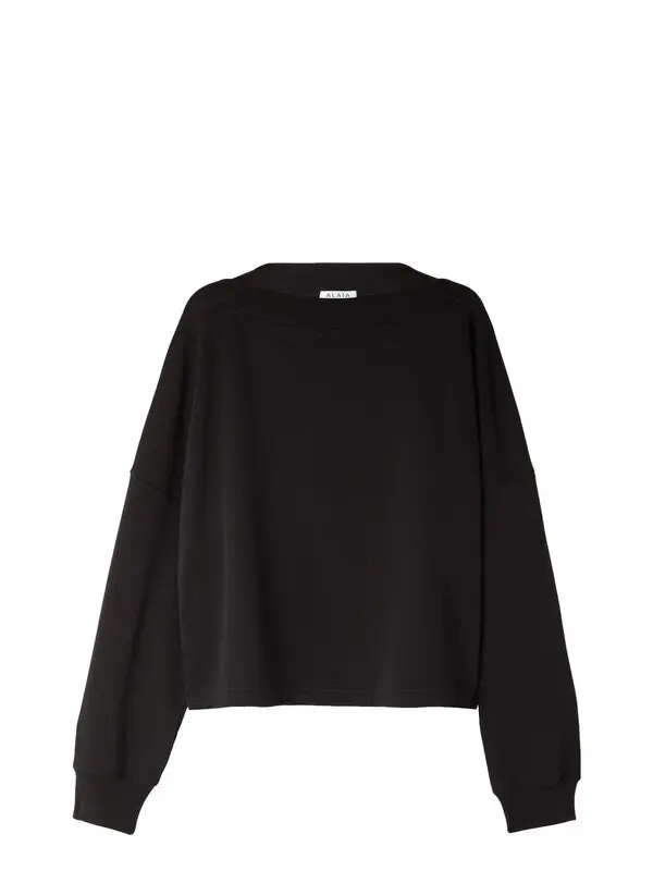 Alaïa Oversized Cotton-jersey Sweatshirt - Black