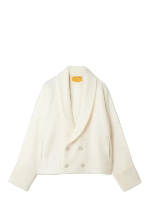 Guest In Residence Grizzly Double-breasted Brushed-cashmere Jacket - Neutrals