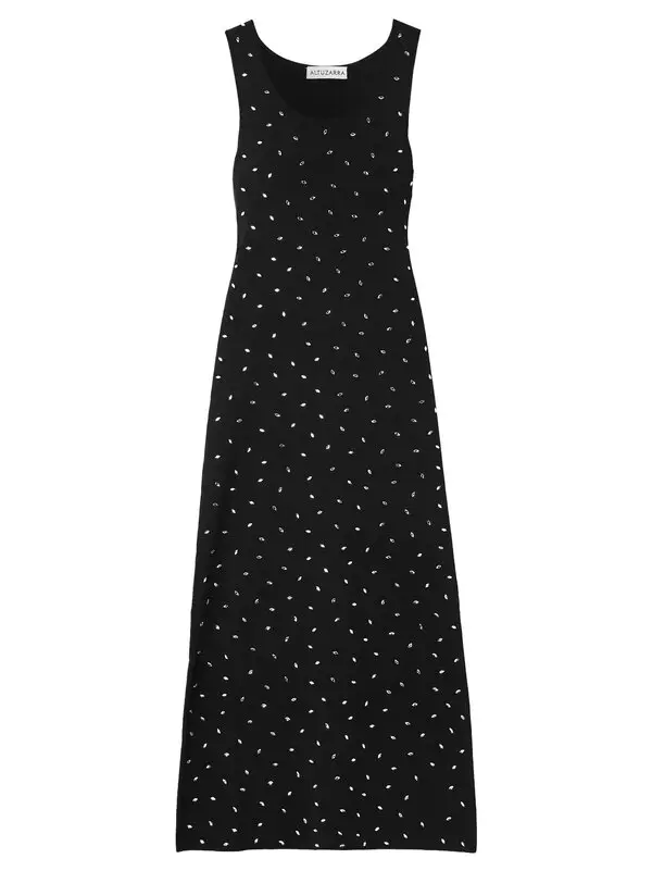 Altuzarra Geordie Crystal-embellished Midi Dress - Black