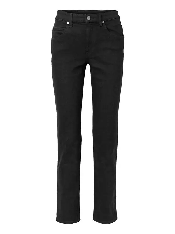 Khaite Vivian Mid-rise Slim-leg Jeans - Black
