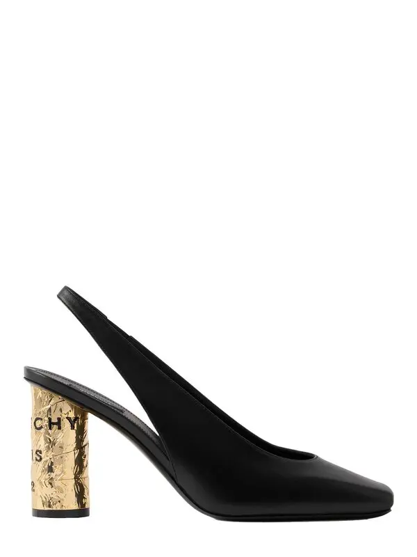 Givenchy Tape Leather Slingback Pumps - Black