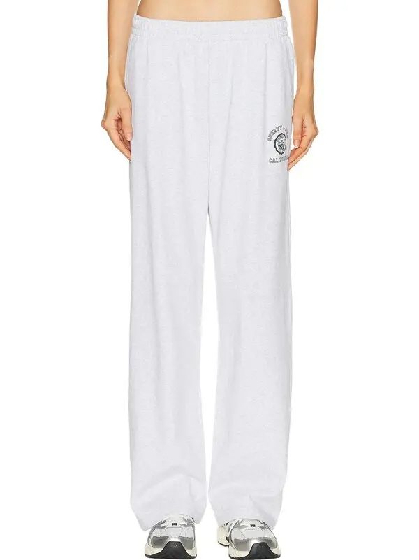 SPORTY & RICH California Emblem Wide Sweatpant - Heather Gray
