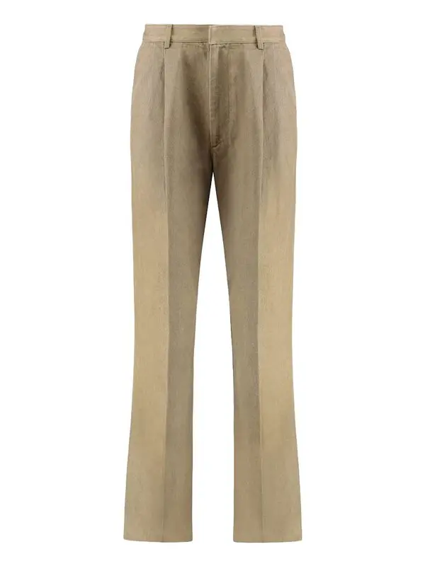 Dries Van Noten Cotton Trousers - Brown