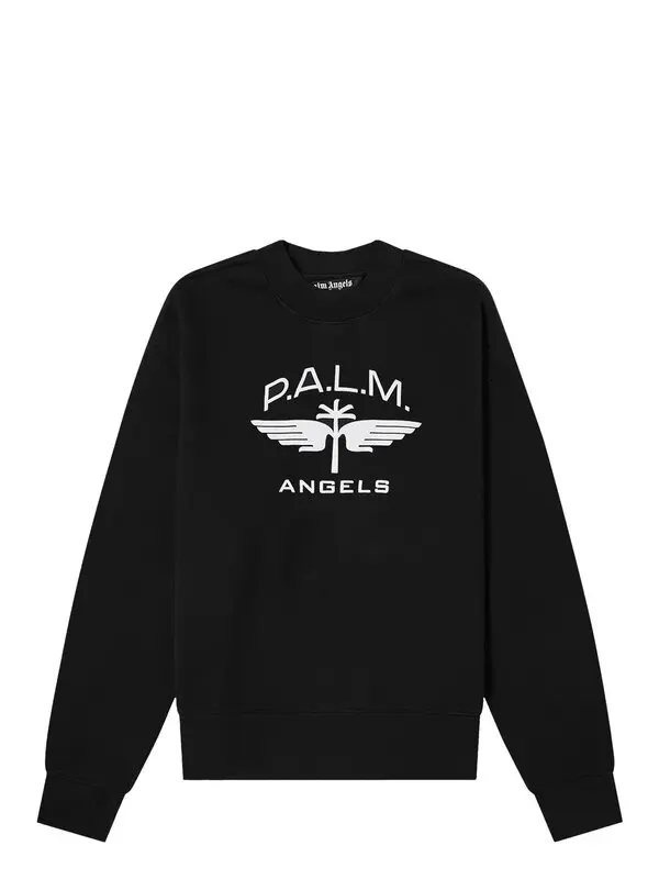 Palm Angels Military Wings Crew - Black