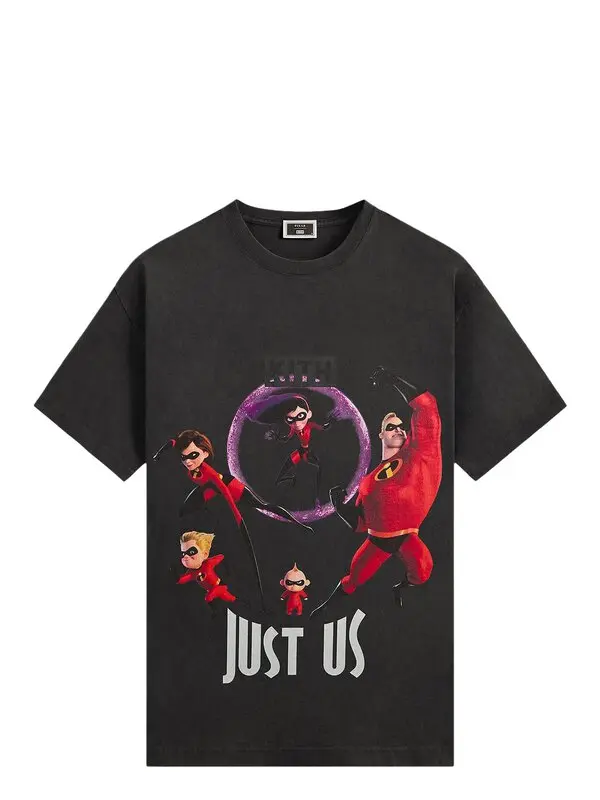 Kith X Disney For Pixar The Incredibles Just Us Vintage Tee - Black