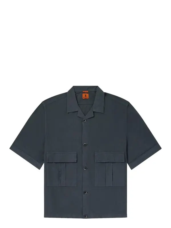 Barena Venezia Camp-collar Cotton-poplin Shirt - Gray