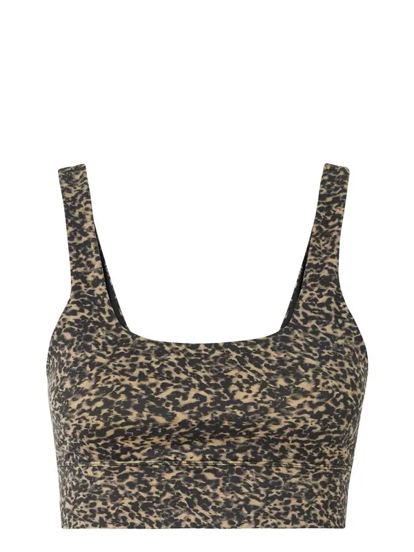 Varley Cori Leopard-print Freesoft™ Jersey Sports Bra - Animal Print