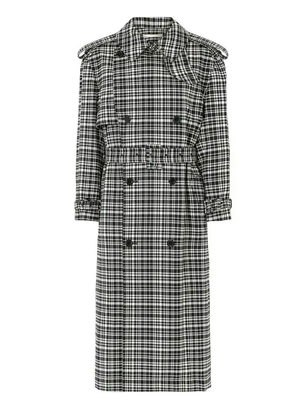 S.S.DALEY Edna Houndstooth Wool And Cotton-blend Trench Coat - Multi