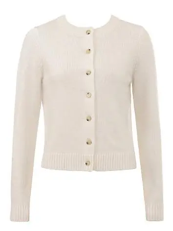 House Of Cb Cashmere And Merino Wool-blend Cardigan - Cream