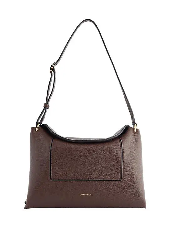 WANDLER Penelope Slouch Leather Shoulder Bag - Coffee Crust