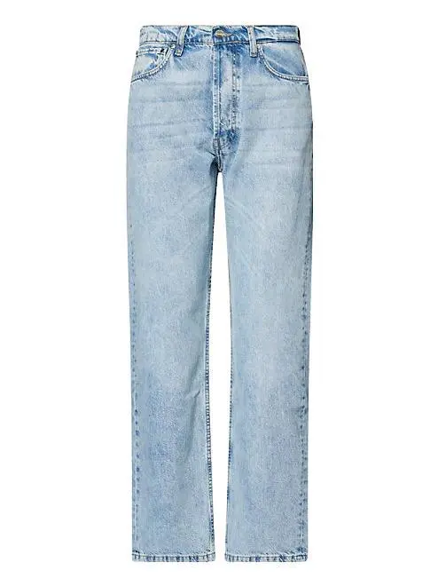 DJERF AVENUE Relaxed Straight-leg Denim Jeans - Washed Blue