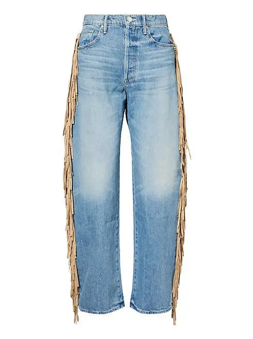MOTHER The Fringe Half Pipe Denim Jeans - Folk Star