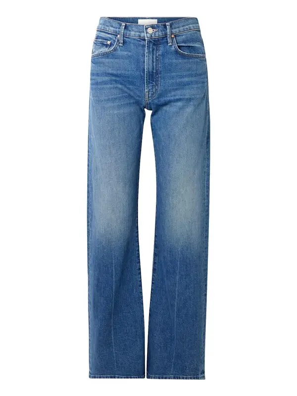MOTHER Lasso Sneak Mid-rise Straight-leg Jeans - Blue