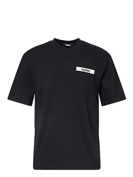 Jacquemus Le T-shirt Logo-tab Cotton T-shirt - Black