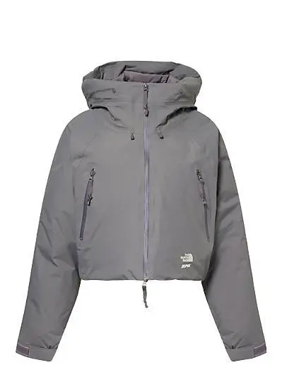 The North Face X Skims Cropped Shell-down Jacket - Gunmetal