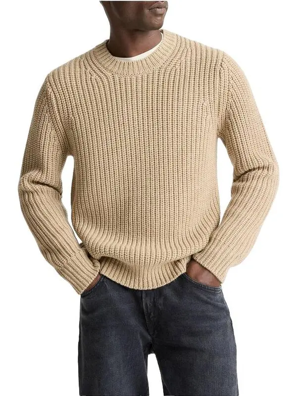 Vince Utility Shaker Merino Wool Sweater - Natural