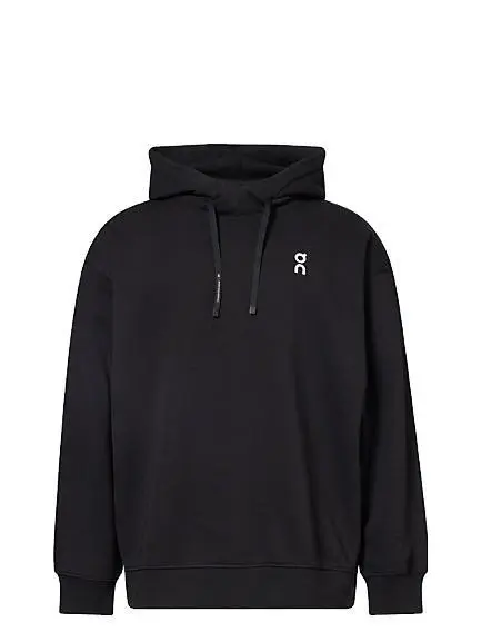 On Club Graphic Printed Cotton-blend Hoodie - Black