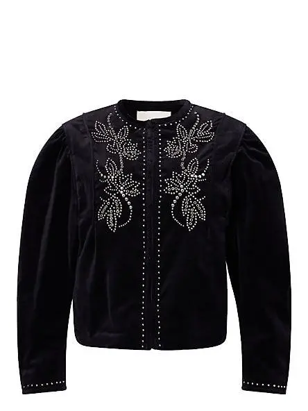 Isabel Marant Pietra Studded Cotton Jacket - Black