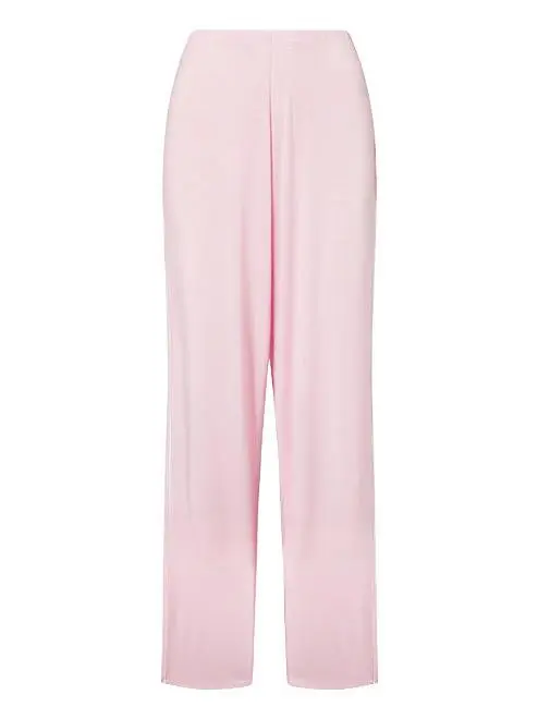 DJERF AVENUE Wide-leg Stretch-jersey Trousers - Pink