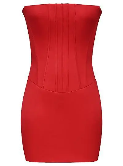 House Of Cb Laila Strapless Mini Dress - Red